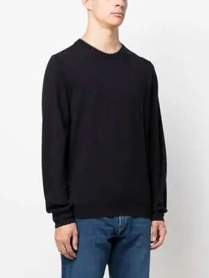 Paul Smith Logo-embroidered Merino Jumper - Blue