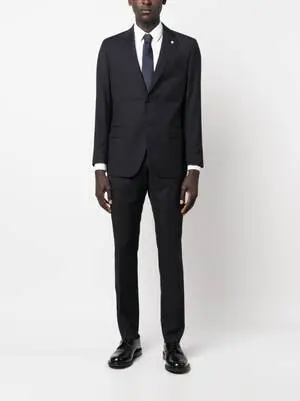 LUIGI BIANCHI MANTOVA Single-breasted Virgin-wool Suit - Blue