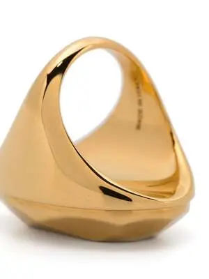 Alexander McQueen The Faceted Stone Ring - Gold