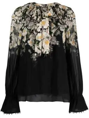 Zimmermann Coaster Ruffle-embellishment Blouse - Black