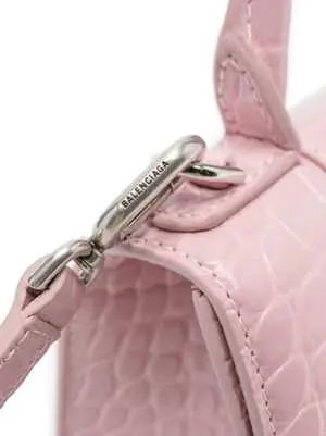 Balenciaga Xs Hourglass Leather Tote Bag