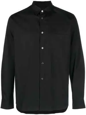 Comme Des Garçons Patch-pocket Cotton Shirt - Black