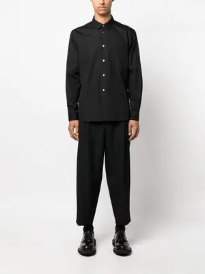 Comme Des Garçons Patch-pocket Cotton Shirt - Black