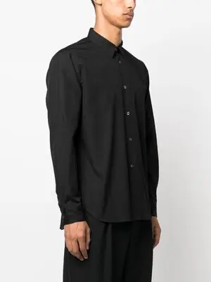 Comme Des Garçons Patch-pocket Cotton Shirt - Black