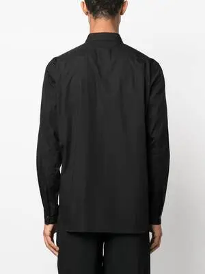 Comme Des Garçons Patch-pocket Cotton Shirt - Black