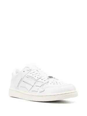 Amiri Skel Leather Low-top Sneakers - White