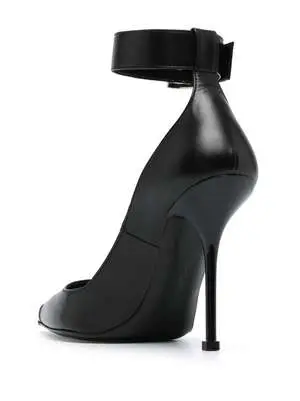Alexander McQueen Metal-toecap 100mm Leather Pumps