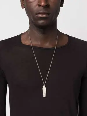 Rick Owens Logo-engraved Anchor-chain Necklace