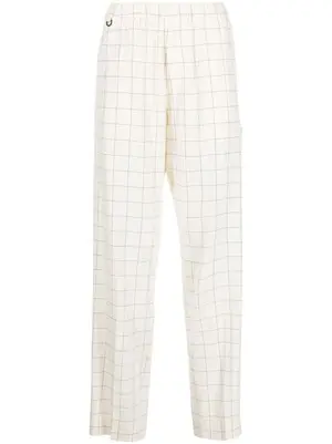 Tattersall/windowpane Checks Bottoms For Men
