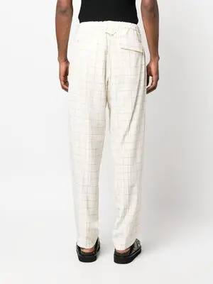 Undercover Windowpane-print Wide-leg Trousers