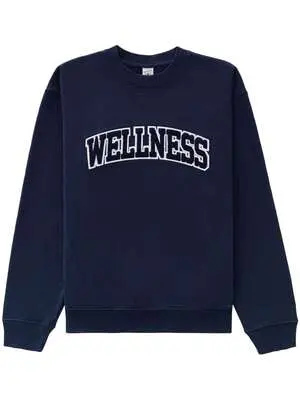 SPORTY & RICH Text-print Cotton Sweatshirt