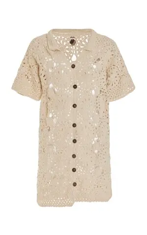 Akoia Swim Mitir Cotton Mini Dress - Ivory