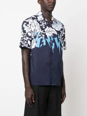 Neil Barrett Mix-print Short-sleeve Shirt