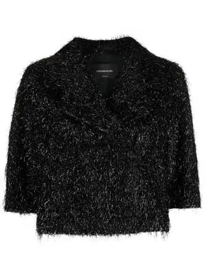Fabiana Filippi Cropped Double-breasted Jacket - Black