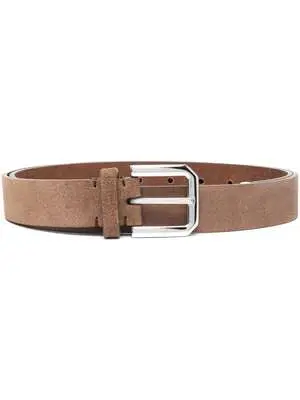 Brunello Cucinelli Calf-suede Buckle-fastening Belt