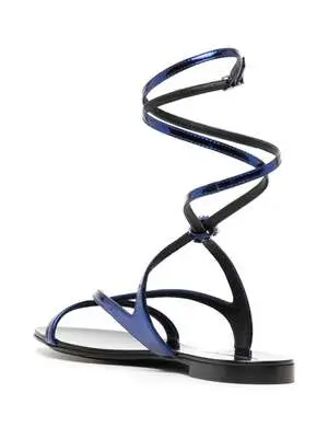 Alexandre Vauthier Crystal-embellished Flat Sandals - Purple