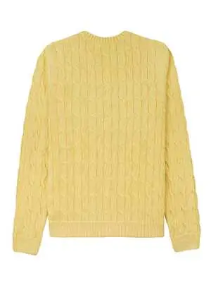 Sporty & Rich Logo-embroidered Cable-knit Jumper