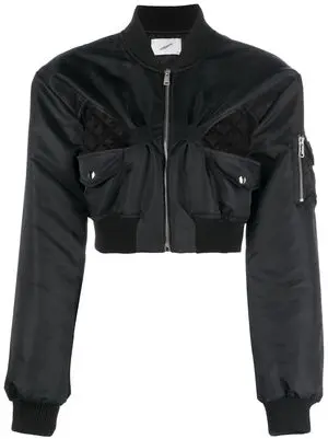 Coperni Cut-out Cropped Bomber Jacket