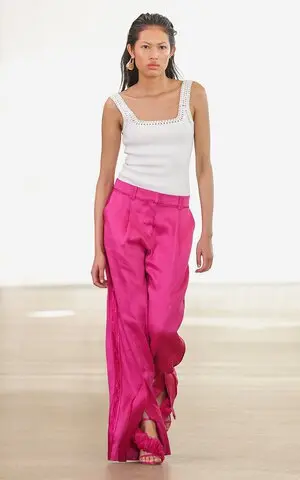 Aje Insight Deconstructed Linen-blend Pant Au 14