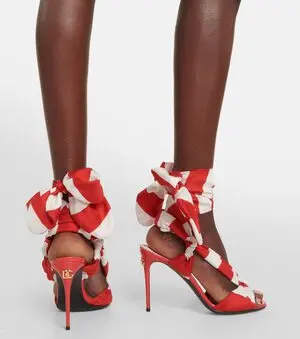Dolce & Gabbana Portofino 105 Striped Sandals