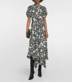 Stella McCartney Floral Silk Midi Dress