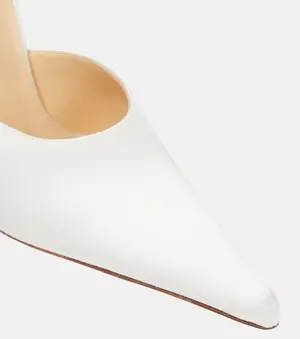 Magda Butrym Flower Satin Mules