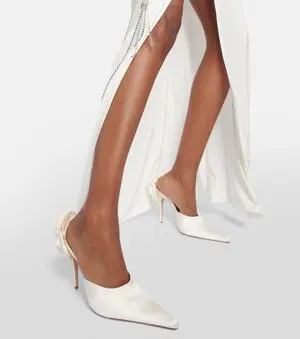Magda Butrym Flower Satin Mules