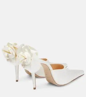 Magda Butrym Flower Satin Mules