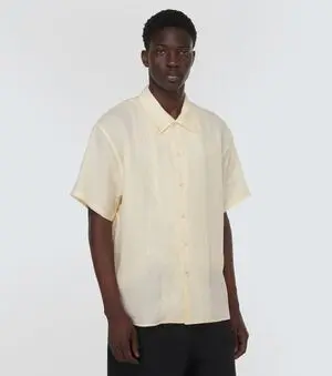 Commas Oversized Linen Shirt - Yellow