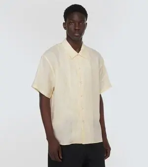 Commas Oversized Linen Shirt - Yellow