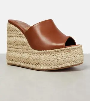 CHRISTIAN LOUBOUTIN Ariella Zeppa Espadrille Wedges - Brown