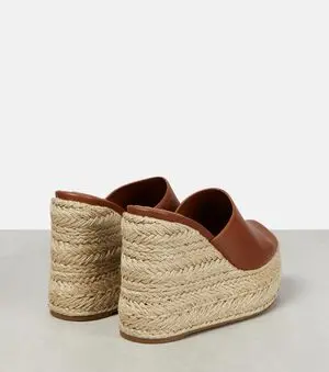 CHRISTIAN LOUBOUTIN Ariella Zeppa Espadrille Wedges - Brown