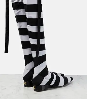 Dolce & Gabbana Portofino Striped Over-the-knee Boots