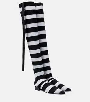 Striped Boots For Women
