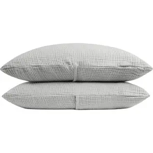 PARACHUTE Set Of 2 Cloud Organic Cotton Gauze Shams - Smoke