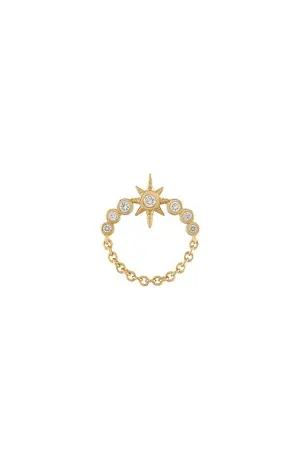 EDEN PRESLEY Orbit Stud Earrings - Yellow Gold/ Diamond