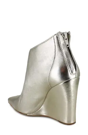 ZIGI Elina Pointed Toe Bootie - Gold Leather