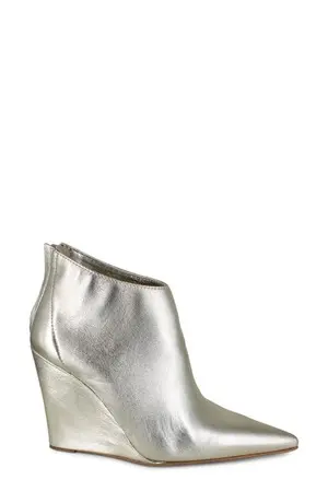 ZIGI Elina Pointed Toe Bootie - Gold Leather