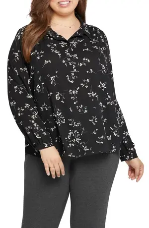 NYDJ Modern Floral Blouse - Nellie Valley