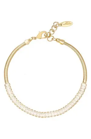 Ettika Baguette Cubic Zirconia Bracelet - Gold