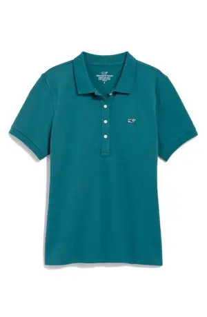 Vineyard Vines Heritage Cotton Polo - Mallard Blue