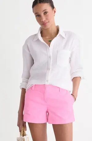 Vineyard Vines Herringbone Stretch Cotton Shorts - Neon Bloom