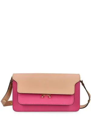 Marni East West Trunk Leather Shoulder Bag - Pompeii,lightor