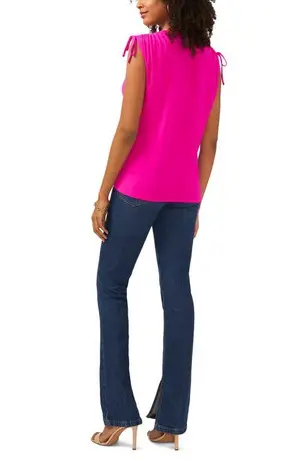 Vince Camuto Smocked Sleeveless Blouse
