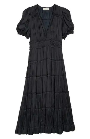 Ulla Johnson Olivia Pleated Tiered Dress
