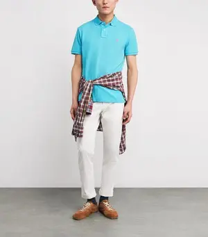 Polo Ralph Lauren Cotton Mesh Polo Pony Polo Shirt - Blue