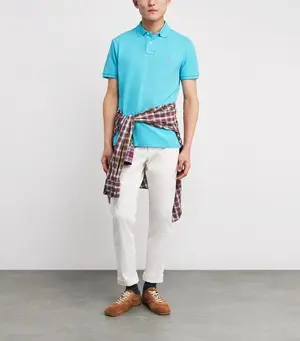 Polo Ralph Lauren Cotton Mesh Polo Pony Polo Shirt - Blue