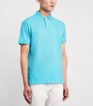 Polo Ralph Lauren Cotton Mesh Polo Pony Polo Shirt - Blue