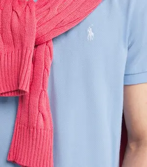 Polo Ralph Lauren Cotton Mesh Polo Pony Polo Shirt - Blue