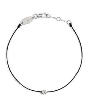 REDLINE Illusion Diamond And White Gold Bracelet - Black